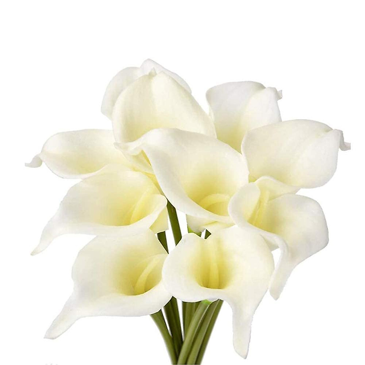 GUCHIS 30pcs Artificial Calla Lily Bridal Wedding Bouquet,Artificial Real Touch Latex Flowers for Home Garden Party Wedding Decoration