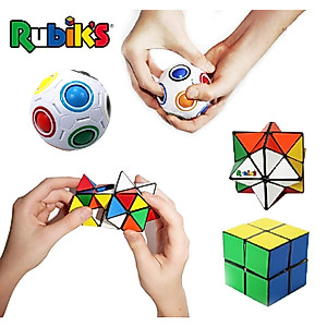 Rubiks 3 Piece Gift Set | Rainbow Ball | 2X Magic Stars