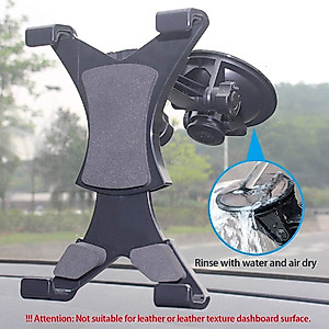 Car Tablet iPad Holder Mount, Suction Cup Tablet Holder Stand for Car Windshield Dash Desk Kitchen Wall Compatible with iPad Mini Air Samsung Galaxy Tab A S Series All 7-10 inches Tablet