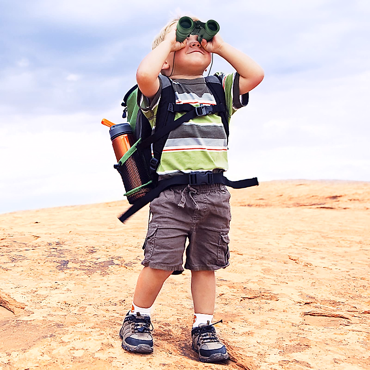 ESSENSON Binoculars for Kids Toy Gift for 3 4 5 6 7 8+ Year Old Boys Girls Kids Telescope Outdoor Toys for Sports and Outside Play Hiking, Bird Watching, Travel, Camping, Birthday Presents(Green)