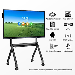 JAV Smart Board 55" Smartboard Interactive Whiteboard for Office, Digital Interactive White Board Electronic Smartboards for Classroom (Wall Mount Included)