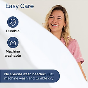 Full 6 Piece Sheet Set - Comfy, Breathable & Cooling - Hotel Luxury Bedding for Women, Men, Kids & Teens - 1 Flat & 1 Fitted Sheet & 4 Pillowcases w/ Deep Pockets - Ultra-Soft and Wrinkle Free - White