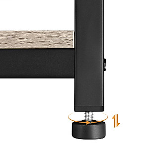 Yaheetech Coffee Table Tea Table with Metal Frame, Coffee Table with Open Storage Shelf, Vintage Accent Furniture Table for Living Room