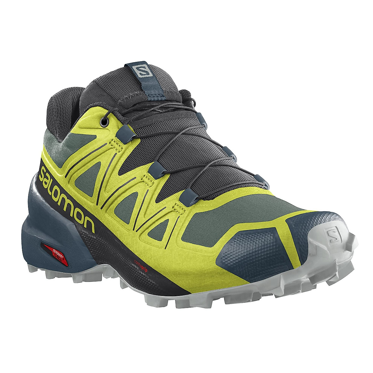 Salomon Men's Speedcross 5 Trail Running Shoes, Black/Black/Phantom, 9.5 Wide