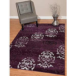 United Weavers Dallas Countess Accent Rug – Lilac, 2x3, Transitional Indoor Area Rug with Abstract Medallion Pattern, Jute Backing