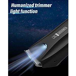 Body Hair Trimmer for Men, Pubic Hair Trimmer Electric with LED Light, Rechargeable Body Groomer Ball Trimmer for Men,Groin Hair Trimmer with 3 Replaceable Blade Heads, Waterproof Wet/Dry Body Shavers