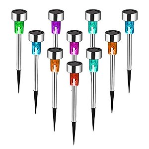 Solar Projection Colorful Lights, Landscape Lawn Garden Led Solar Lights, In-Ground Projection Solar Outdoor Garden Lights (RGB Colorful, Stainless Steel Lawn lamp pcs)