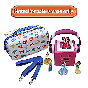 LTGEM EVA Hard Case for Toniebox Audio Player Starter Set and Tonies Figurine - Protective Carrying Storage Bag (Sale Case Only)