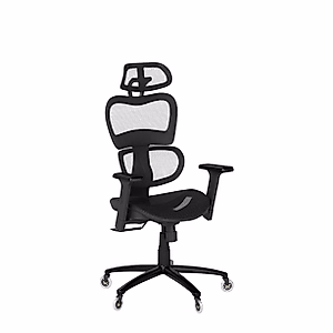 Nouhaus Ergo3D Ergonomic Office Chair - Rolling Desk Chair with 4D Adjustable Armrest, 3D Lumbar Support and Blade Wheels - Mesh Computer Chair, Office Chairs, Executive Swivel Chair (Black)