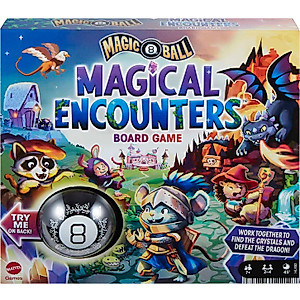 Mattel Games Magic 8 Ball Magical Encounters Board Game for Kids, Cooperative Family Game with Real Magic 8 Ball