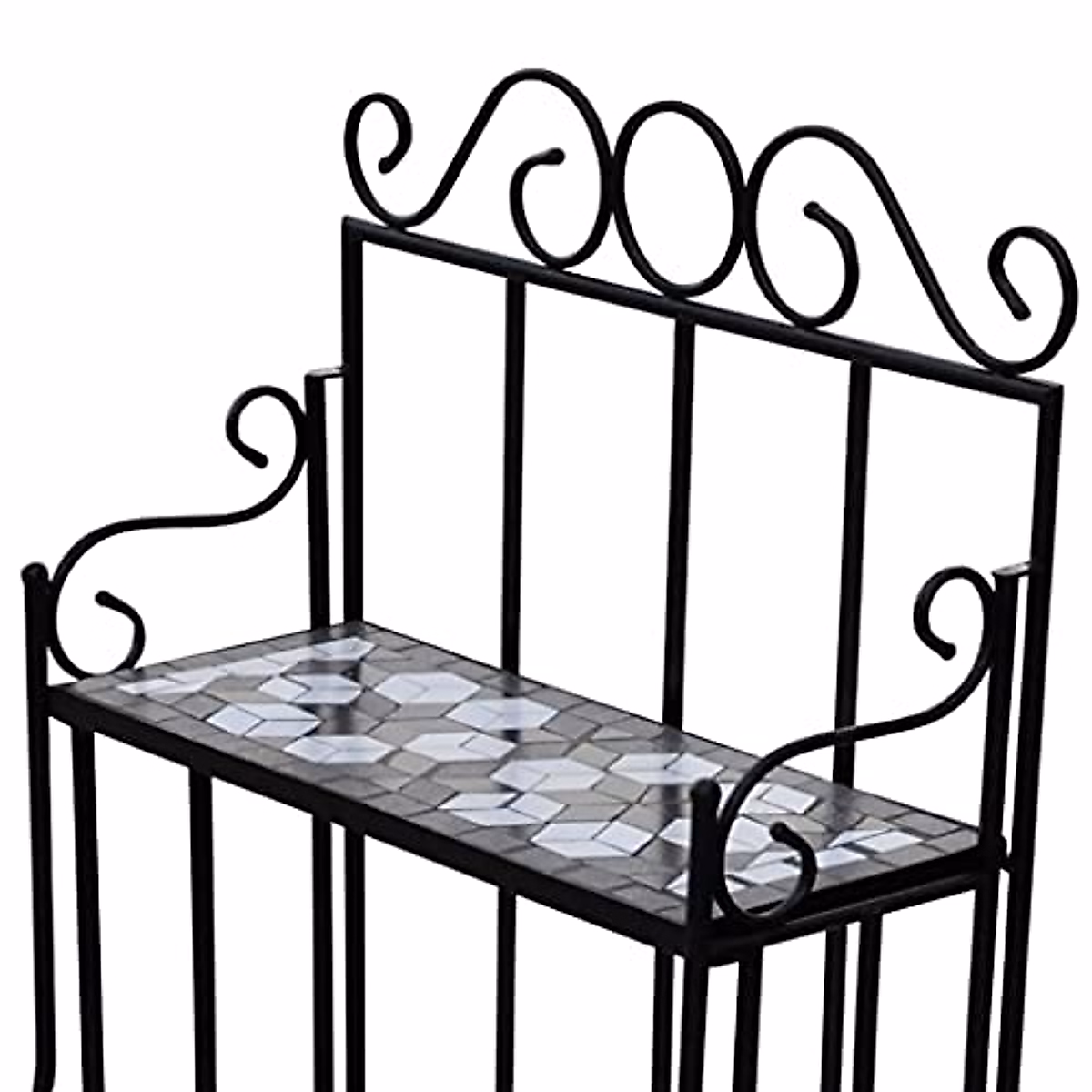 ZQQLVOO Mosaic Side Table Plant Table,Plant Rack,Plant Display Stand,Multi-Purpose Plant Stand,Flower Stands,For Backyard,Garden, Balcony,Terrace, Terracotta