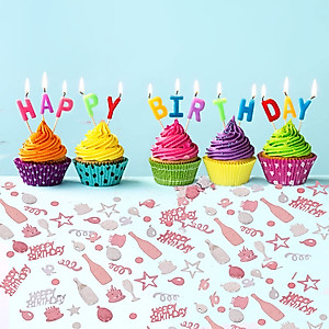 16th Birthday Confetti Rose Gold Number 16 Happy Birthday Party Confetti Metallic Foil Balloon Star Birthday Cake Table Scatter Confetti for 16 Birthday Party Anniversary Celebration Decorations