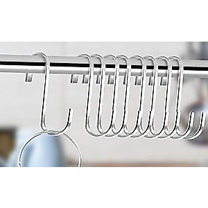 Pro Chef Kitchen Tools Flat Hanging Hooks - Pot Racks S Hook 10 Pack Set - Hang Display Jewelry - Metal Utility Hooks for Outdoor Storage Organization - Butcher Meat Hangers for Bacon Sausage Smokers