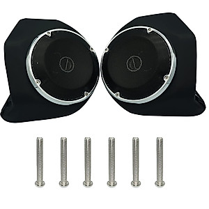 WOWTK King Tour Pack 6.5" Rear Speakers Pod Kit fits for Harley Touring Electra Glide, Street Glide, Ultra Limited, Road Glide Ultra and Tri Glide Models 2014-2023,Chrome