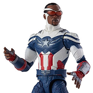 Avengers Hasbro Marvel Legends Series 6-inch Action Figure Toy Captain America: Sam Wilson Premium Design and 2 Accessories, for Kids Age 4 and Up