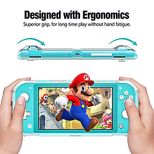 MoKo Cover Compatible with Nintendo Switch Lite, Protective Clear Grip Case TPU Shockproof Durable Frosted Shell Compatible with Nintendo Switch Lite Console - Clear