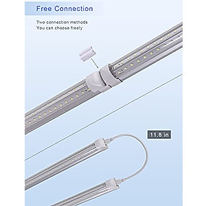 PARNOARCK Led Shop Light, Led Garage Light,2FT 20W T8 6000K Daylight 2600LM Linkable Clear Cover Integrated V-Shape,for Shop Warehouse Workbench Home Under Cabinet