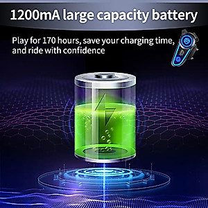 JZAQ Motorcycle Helmet Bluetooth Headset Helmet Bluetooth Intercom 2 Riders Noise Cancellation Speakers Communication Systems Motorcycle Riding/Snowmobile/Cycling/Sports