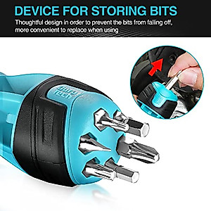 DURATECH Stubby Ratcheting Screwdriver, 12-in-1 Multi-bit Short Screw Drivers, Innovated Bits Quick-Load Mechanism, with Phillips, Slotted, Torx, Square Bits Stored in Handle