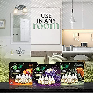 Air Wick Plug in Scented Oil Refill, 5ct, White Sage & Mahogany, Air Freshener, Essential Oils