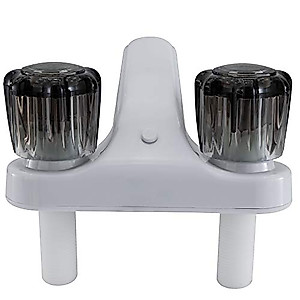 RecPro 4" RV Faucet | White | RV Bathroom Accessories | RV Bathroom Sink | Lavatory Faucet