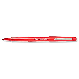 Paper Mate 8420152 Point Guard Flair Needle Tip Stick Pen, Red Ink, 0.7Mm, Dozen