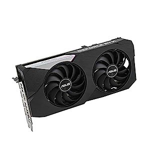 ASUS Dual NVIDIA GeForce RTX 3060 Ti OC Edition Gaming Graphics Card (PCIe 4.0, 8GB GDDR6 Memory, HDMI 2.1, DisplayPort 1.4a, Axial-Tech Fan Design, Dual BIOS, Protective Backplate, GPU Tweak II)
