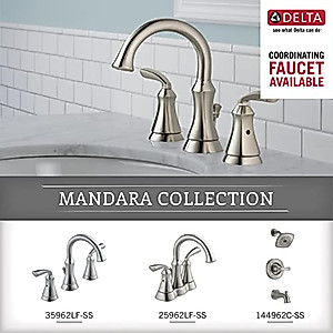 Delta Faucet Mandara Double Towel Hook, SpotShield Brushed Nickel , Bathroom Accessories, 76235-BN