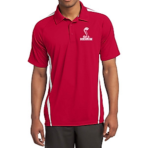 Ford Shelby Cobra Pocket Print Colorblock Polo, Red White Large