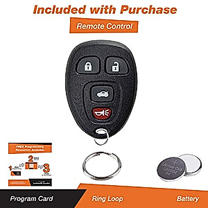Discount Keyless Replacement Key Fob Car Remote and Uncut Transponder Key Compatible with OUC60270, 15912859, ID 46