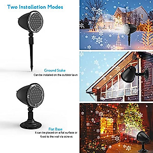 Snowfall LED Light Projector,Syslux Christmas Snow Light,Snowfall Projection Light with Snowstorm Effect for Christmas,Holiday,Halloween,Party,Garden,Wedding,Indoor Outdoor Decorations