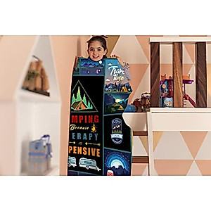 Camper Blanket and Throw Gift for Camping Lovers Men Boys Lightweight Plush Blanket Cozy Flannel Bed Blanket Home Couch Dorm Travel L 60"x80" Adults Queen Size