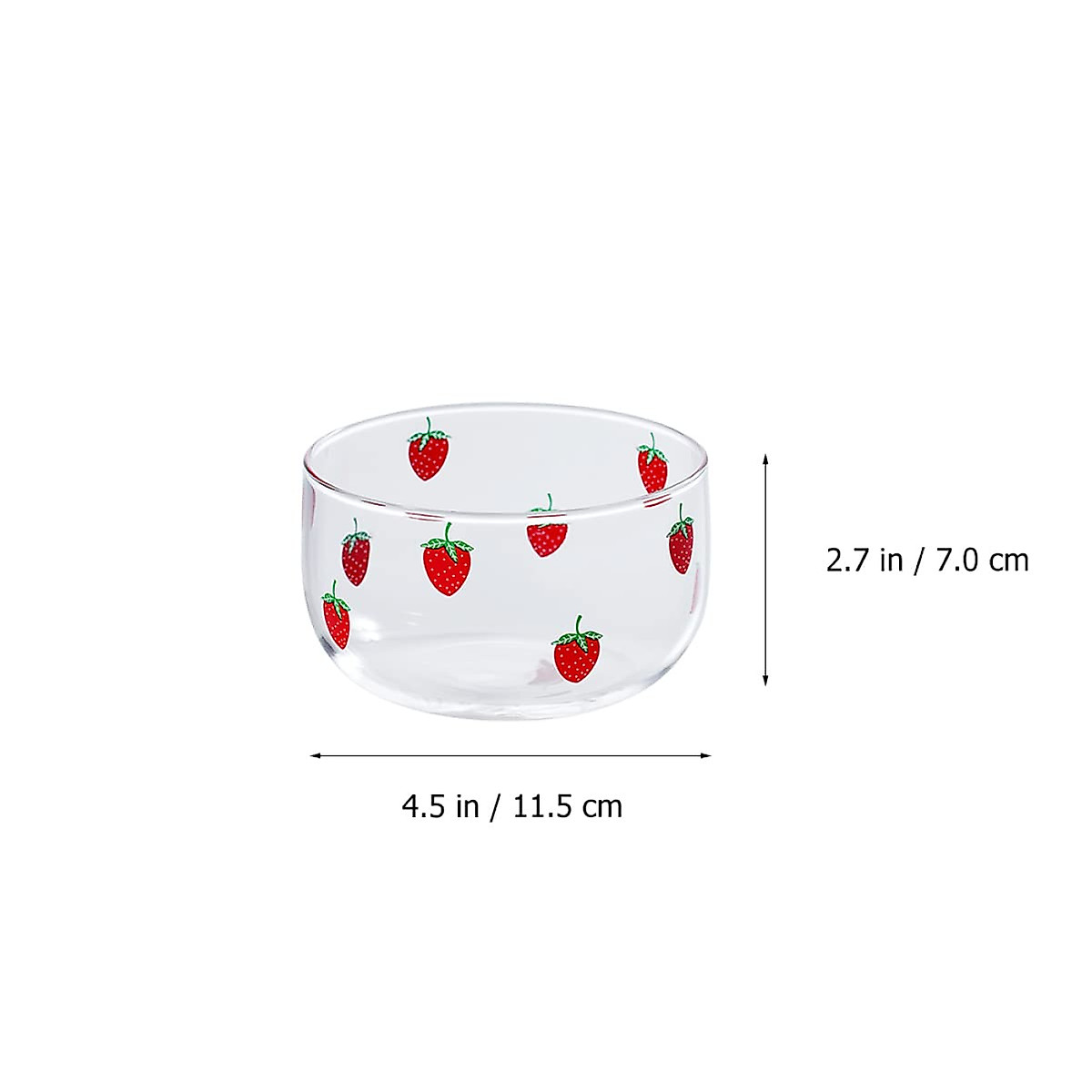 UPKOCH Microwave 3pcs For Pasta Mini Simple Clear Lotus High Plate Dessert Prep Style Stackable Soup Glasss Tray Container with Strawberry Round Serving Salad Dish Fruit Glass Rice Bowls