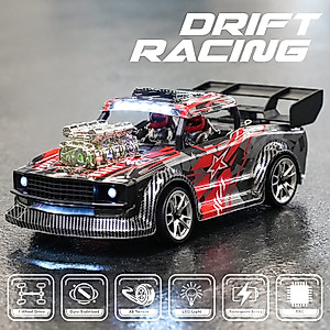 GoolRC RC Drift Car 1/18 RC Car Fast and Furious Cars Remote Control Car for Boys 8-12 2.4GHz 4WD 30km/h RC Race Car Full Scale High Speed Kids Gift RTR with ESP Function RC Truck RC Car for Kids