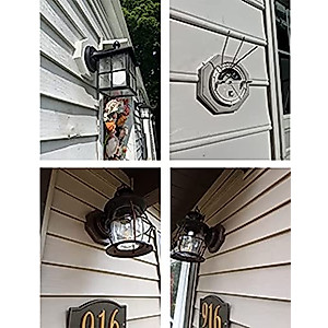 iMBAPrice 8141-1 Vertical Siding Lamp Octagon Mounting Kit with Built-in Box for 1/2 Inch (0.5") Outdoor Vertical Siding Lap