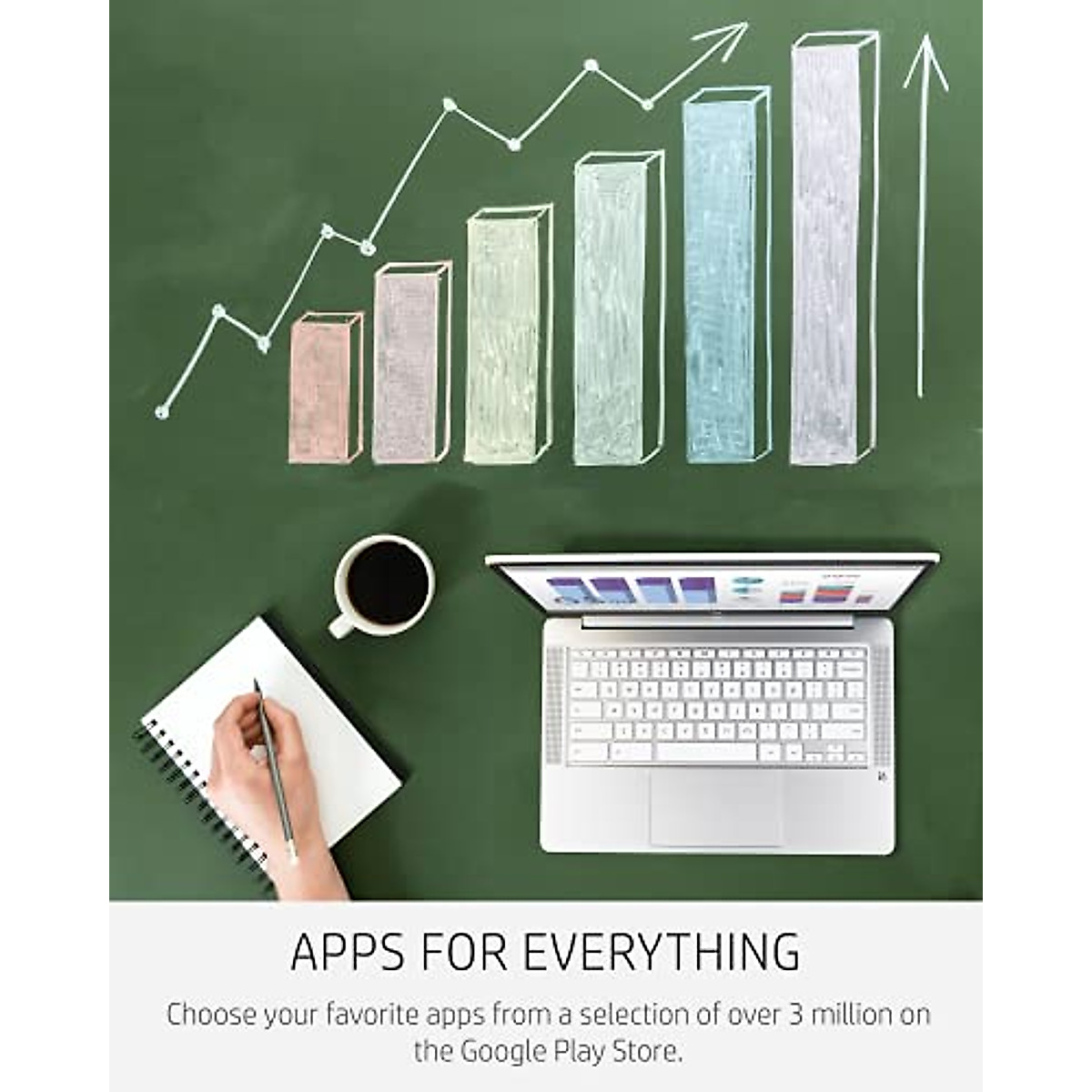 HP Chromebook 14 Laptop, Intel Celeron Processor, 4 GB RAM, 32 GB eMMC, 14” FHD (1920 x 1080) Chrome OS, Webcam & Dual Mics, Work, Entertainment, School, Long Battery Life (14a-na0170nr, 2021)