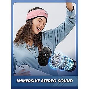 Sleepbeauty Sleep-Headphones-Wireless-Bluetooth-Headband - Comfy Sleeping Eye Mask Headphones Headset, Sport Headband Earbuds Electronics Tech Gadgets Christmas Birthday Gifts for Women Men Running