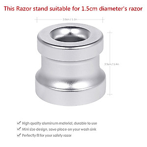 Men's Shaving Razor Stand Holder Aluminum Alloy Safety Razor Base Stand Good Thanksgiving/Christmas Gift