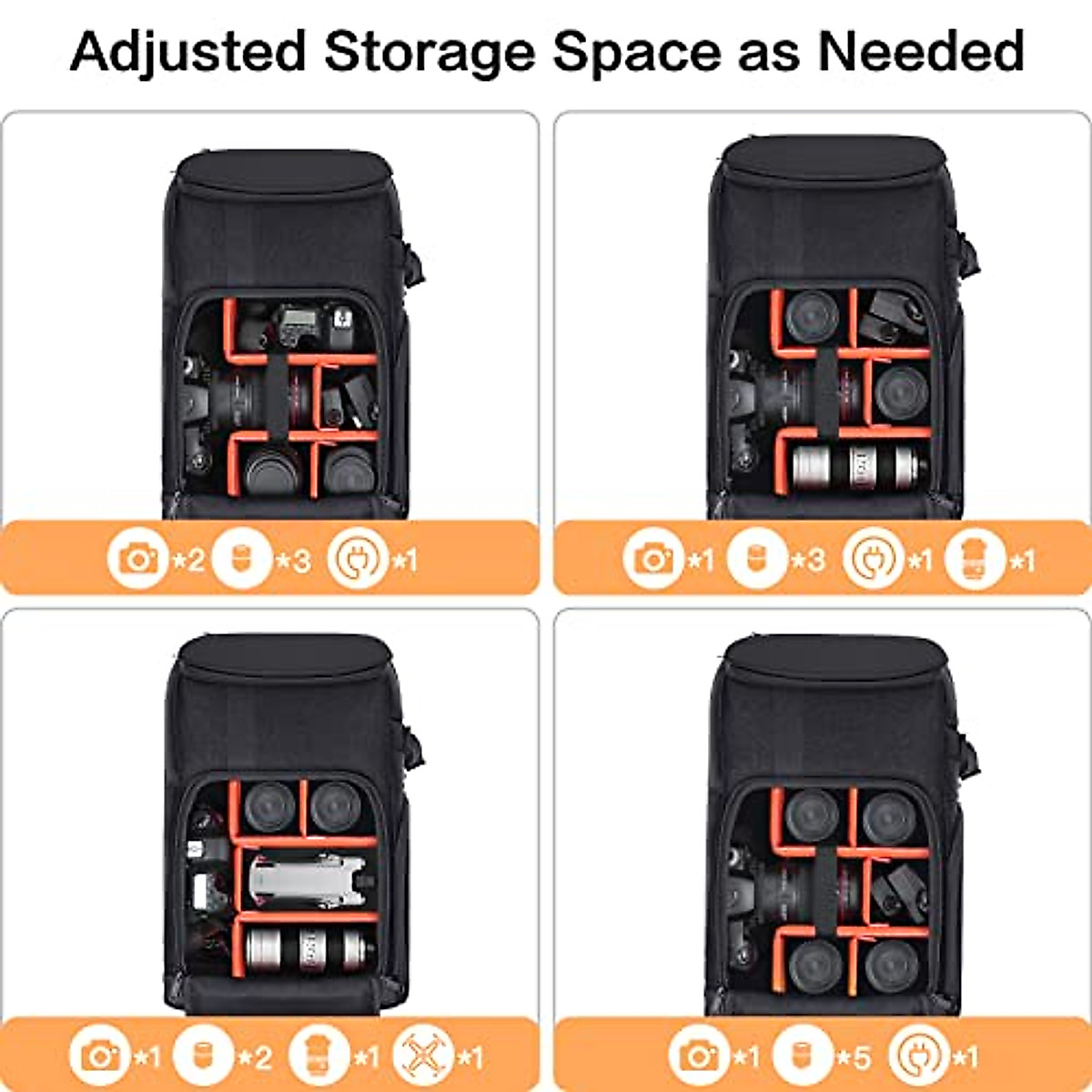 MOSISO Camera Backpack 17.3 inch, DSLR/SLR/Mirrorless Case Large Men/Women Photography Camera Bag with Laptop Compartment&Tripod Holder&Rain Cover Compatible with Canon/Nikon/Fuji/Laptop, Space Gray