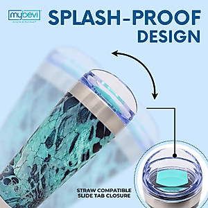 MyBevi Classic Stainless Steel Premium Grade Insulated Travel Tumbler (Shoreline Blue 26 oz)