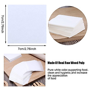 1500 Pieces Square Parchment Paper Sheets Bamboo Steamer Paper Wax Paper Air Fryer Liners for Baking Paper Non-Stick Steamer Mat for Cooking Baking Air Fryers Steamer (7 x 7 cm)