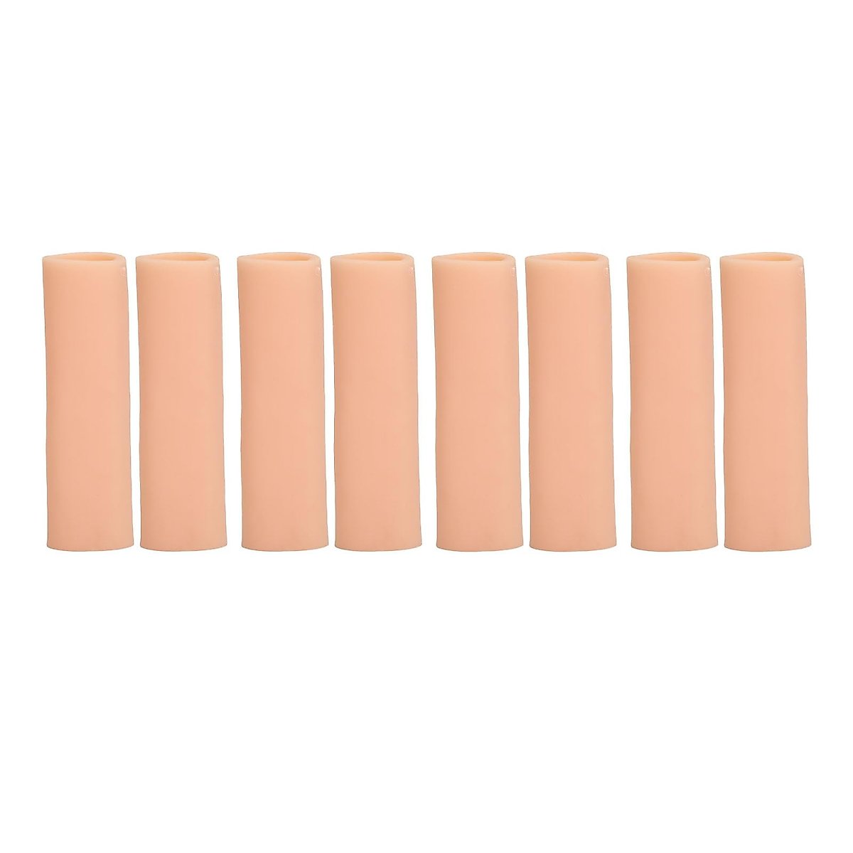 4 Pairs Reusable Toe Sleeves Cushioned Elastic Toe Pad Protectors for Blisters Fingers, Soft Resilient, Secure Wrapped, Skin Friendly, Adjustable Sizing