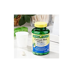 Spring Valley Calcium Plus Vitamin D3, 150 Mini Softgels + STS Fridge Magnet.