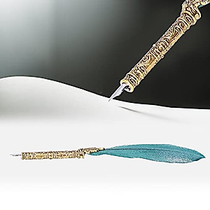 Feather Calligraphy Pen Ink Set with 5 Replacement Nibs, Pen Holder and Ink Box(Without Ink) for Teacher Classmate Gift Calligraphy Pens