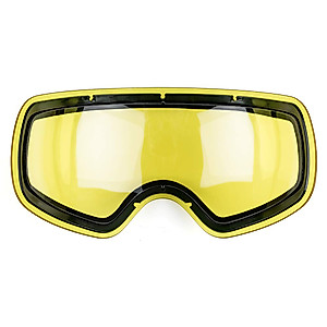 COPOZZ G7 Ski Goggles Anti-Fog Spherical Frameless Ski Snowboard Snow Goggles 100% UV400 Protection Anti-Slip Strap for Men Women (G7-Yellow Lens Only-VLT 60.9%)