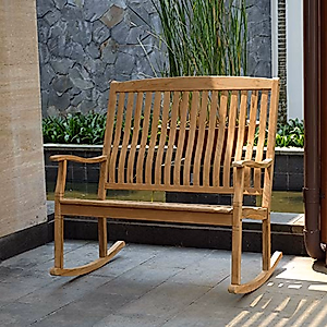 Cambridge Casual Bench Loveseat Rocking Chair, Teak