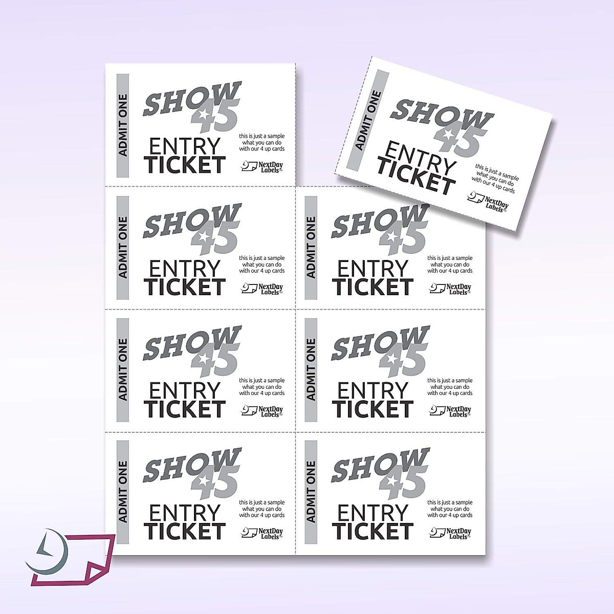 NextDayLabels - 8-1/2" x 11" Laser Printer/Ink Jet Blank Perforated Cards 8 up per Page - 4-1/4" x 2-3/4" Each Card (800 Cards - 125# Tag)