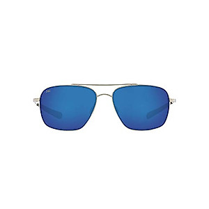 Costa Del Mar Man Sunglasses Palladium Frame, Blue Mirror Lenses, 59MM