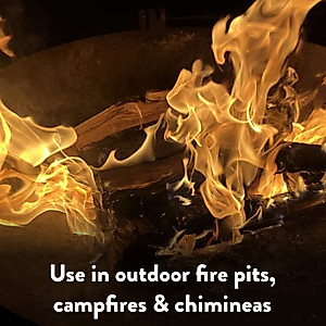 Billy Buckskin Co. Campfire Wood Bundle | 1 Click Fire Ready to Light | Pinion, Juniper, Mesquite with Firestarter Sticks | Simply Light and Go | Split Seasoned Fire Wood for Campfire Outdoor | 19 lb