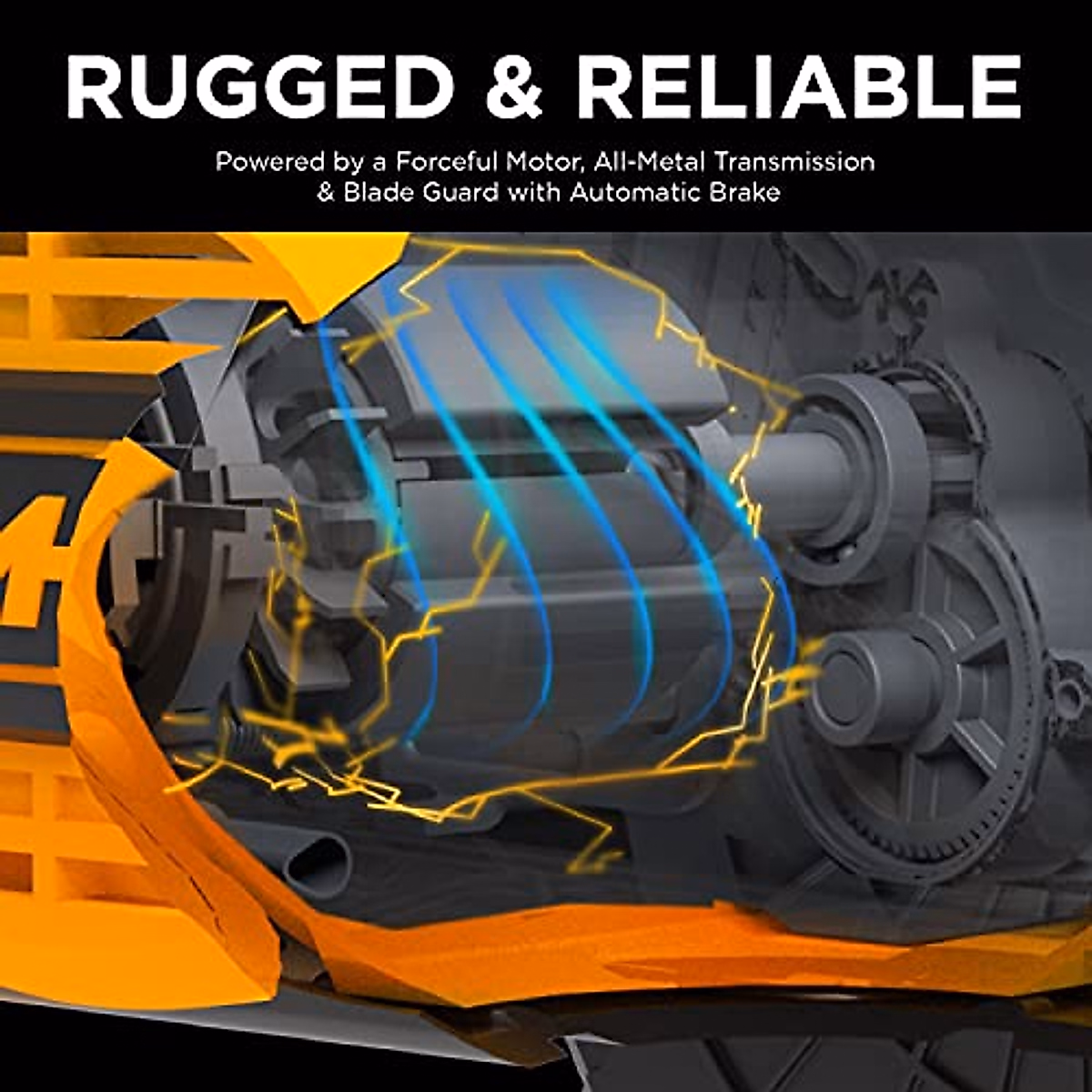 MOTORHEAD 20V ULTRA 6-1/2 inch Cordless Circular Saw, Lithium-Ion, Laser Guide, LED, Rip Fence, 0-50 Bevel, 2Ah Battery & Quick Charger, Bag, 2 Blades Included, 24T, 40T, USA-Based